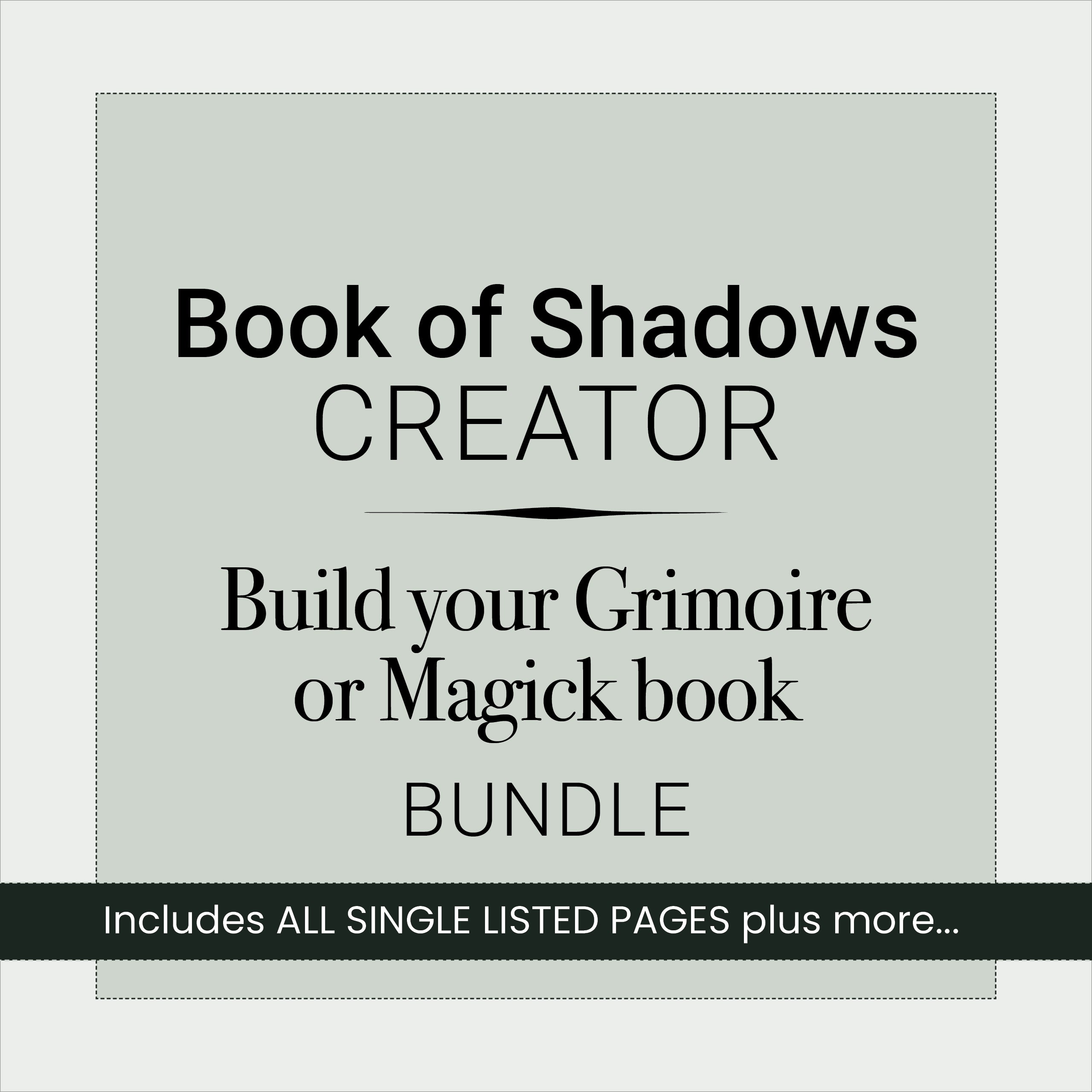 Create Your Own Magickal Grimoire with Book of Shadows Creator Digital ...