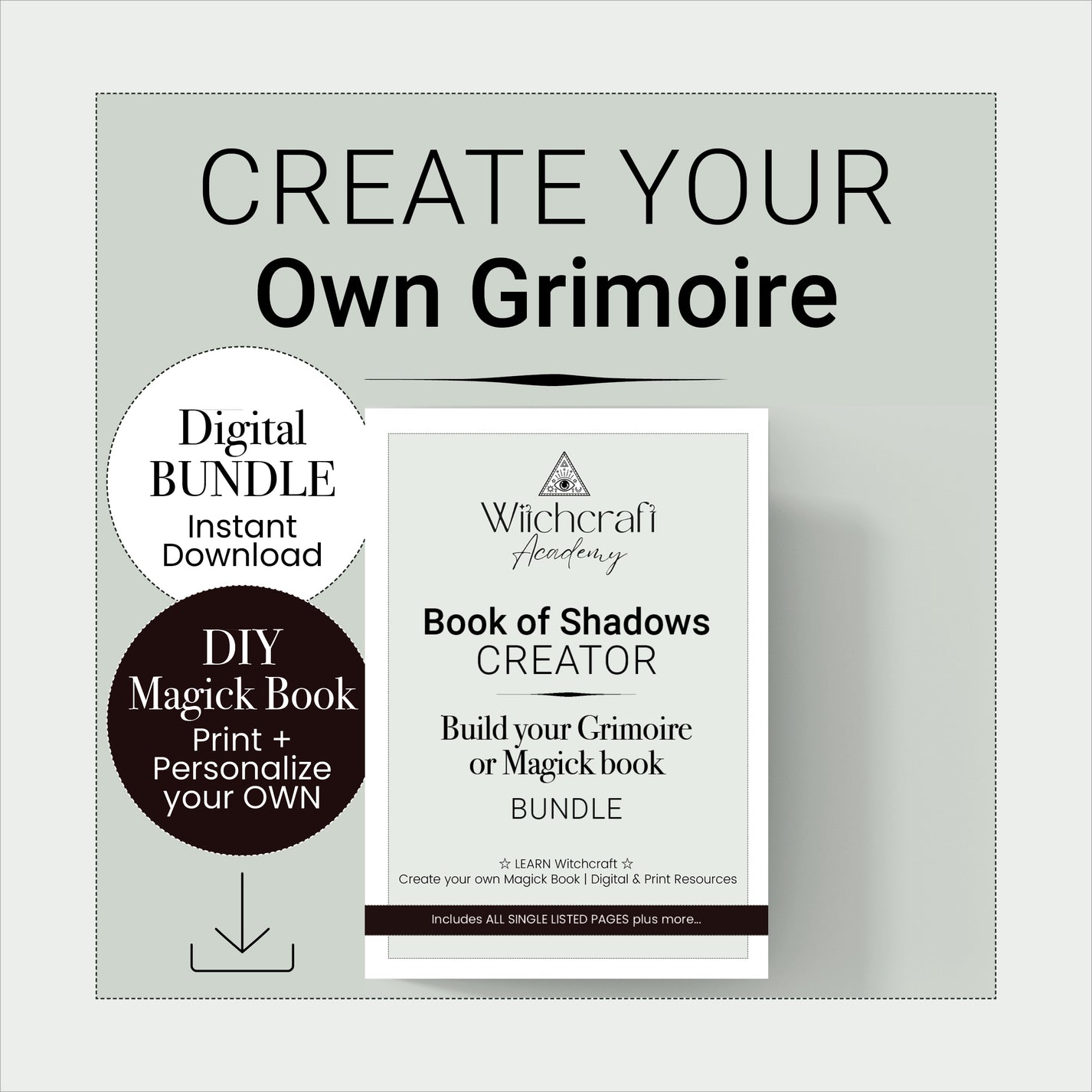 Create Your Own Magickal Grimoire with Book of Shadows Creator Digital ...